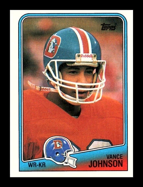 1988 TOPPS NFL Football Trading Card #25 VANCE JOHNSON, Denver Broncos ...