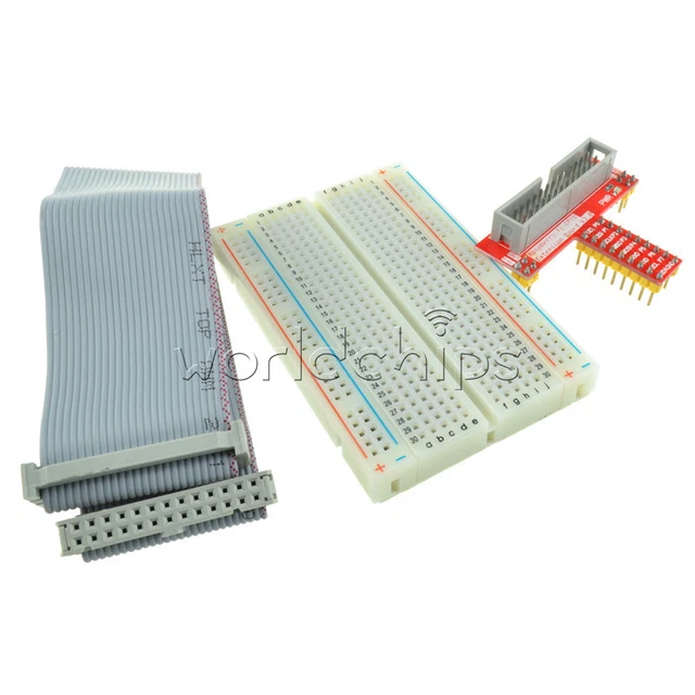 26PIN GPIO RIBBON Cable GPIO kit Extension Board Adapter Breadboard ...