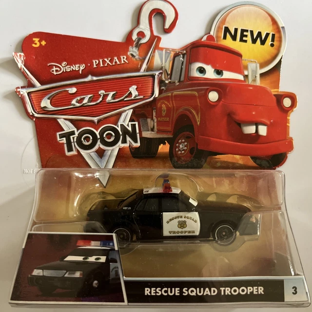DISNEY PIXAR CARS Toon Rescue Squad Trooper 1:55 die-cast new in ...