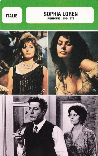 FICHE CINEMA : Actrices : SOPHIA LOREN période 1956-78 EUR 1,00 ...
