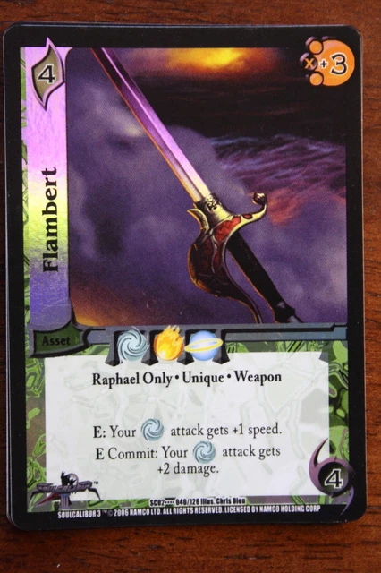 UNIVERSAL FIGHTING SYSTEM Soul Calibur III Asset Foil -"Flambert" Set ...