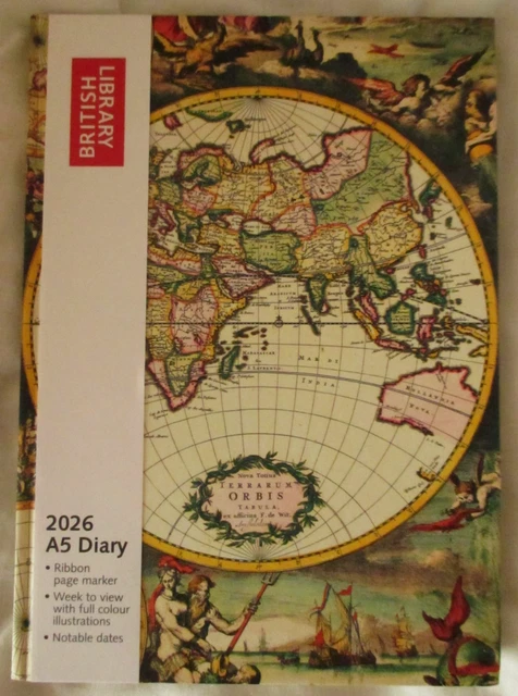 BRITISH LIBRARY, MAP of Europe A5 2026 week to view diary £12.40 ...