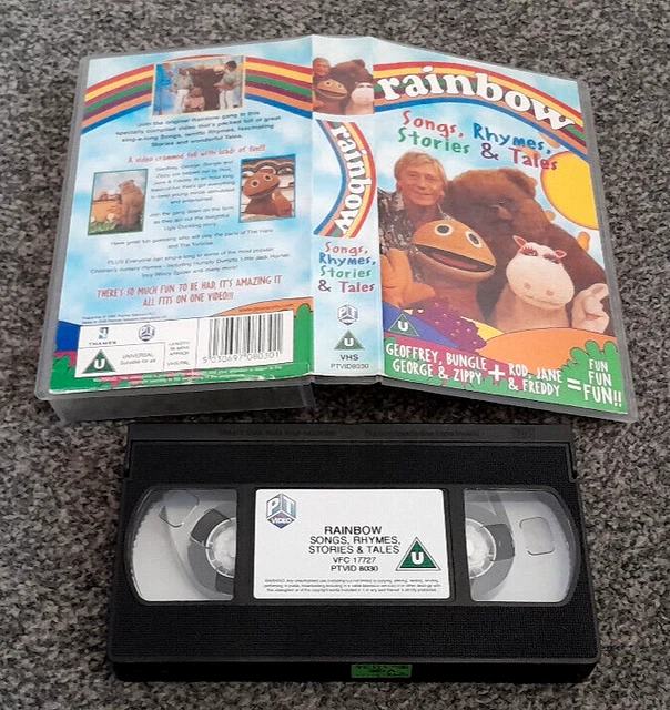 RAINBOW SONG RHYMES Stories & Tales Bungle Zippy Pal Vhs Video Kids ...