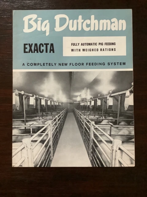 BIG DUTCHMAN EXACTA Automatic Pig Feeding System Brochure £5.00 - PicClick UK