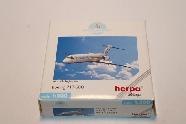 HERPA WINGS 1:500 Flugzeug 512251 Boeing 717-200 OLYMPIC AIRWAYS OVP Etikett 1 EUR 16,80 ...