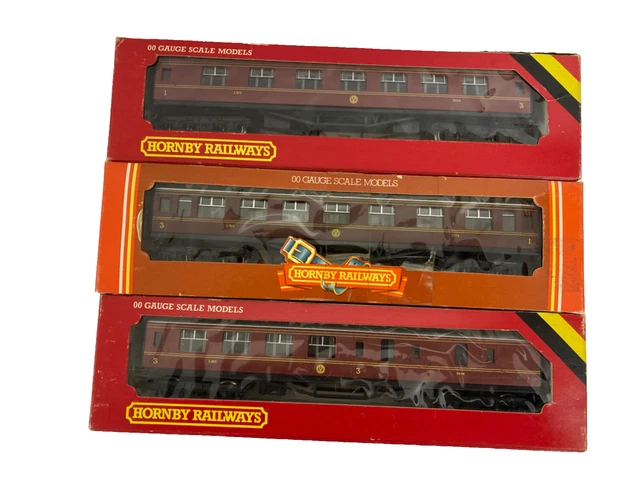 HORNBY OO 3 LMS Coaches R433 57' Composite - R474 & R434 57' Brake 3rd ...