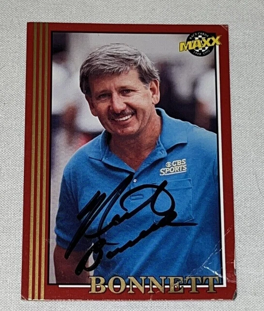 CARTE DÉDICACÉE NEIL Bonnett 1992 MAXX RED WINSTON CUP NASCAR LEGEND ...