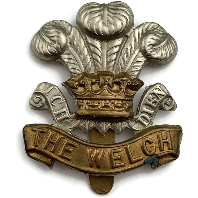 WW2 WELCH REGIMENT (Welsh) Cap Badge - Original WWII British Army £10. ...