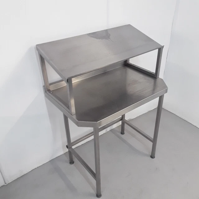 STAINLESS STEEL TABLE with Gantry Shelf and Void 98cm Wide Commercial ...