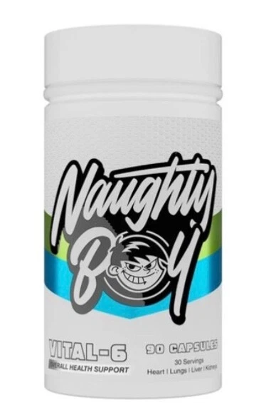 NAUGHTY BOY VITAL-6 - 90 caps - Heart, Liver & Kidney Support £28.79 - PicClick UK
