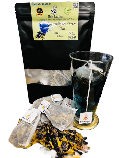 DRY BLUE BUTTERFLY Pea flowers Herbal Beauty Tea Natural 24g(2g X12 ...