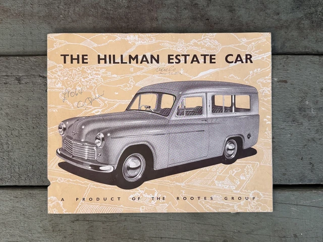 VINTAGE C.1950 HILLMAN Estate Car Dealership Catalogue Rootes Group GPO ...