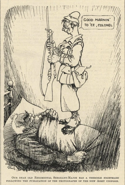 BRITISH ARMY UNIFORM CARTOON HUMOR - Vintage 1932 - REGIMENTAL SERGEANT ...