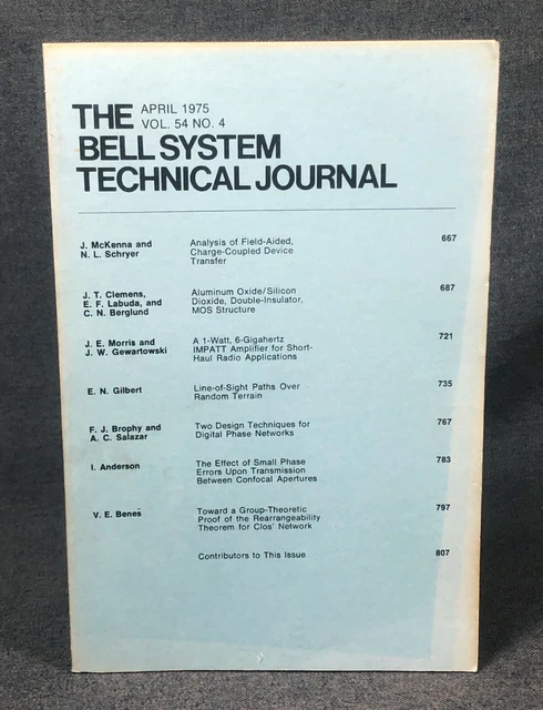 VINTAGE BELL SYSTEM Technical Journal 1975 IMPATT Amplifier and Digital ...