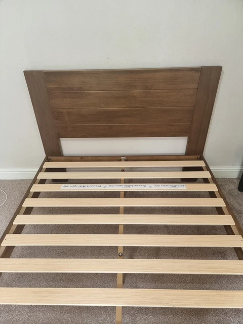WOOD BED FRAME Double With Mattress £156.70 - PicClick UK