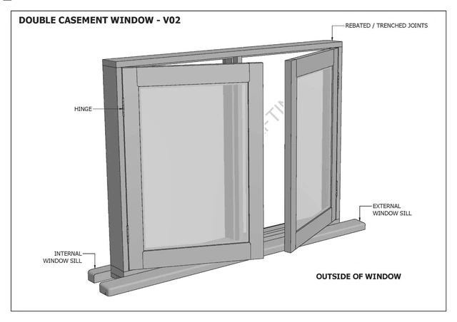 TIMBER CASEMENT WINDOWS - V02 - Building Plans 2D & 3D - MAKE YOUR OWN ...