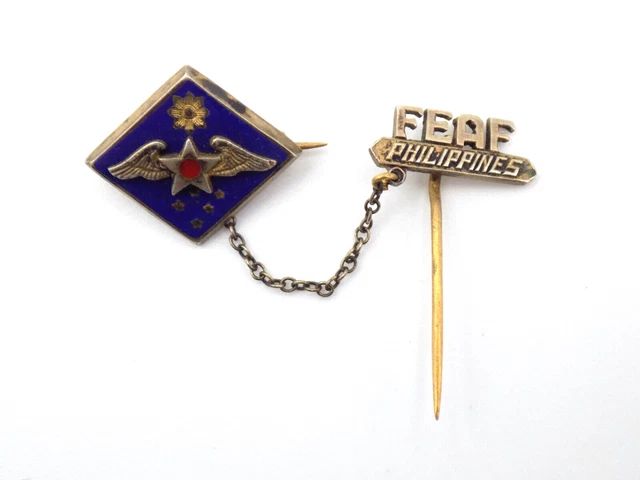 ORIGINAL WWII US Army FEAF Far East Air Force Philippines Sweetheart ...
