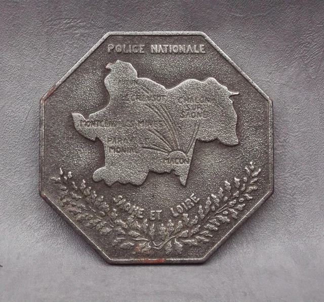 PLAQUE PRESSE PAPIER POLICE NATIONALE Saône et Loire EUR 25,00 ...