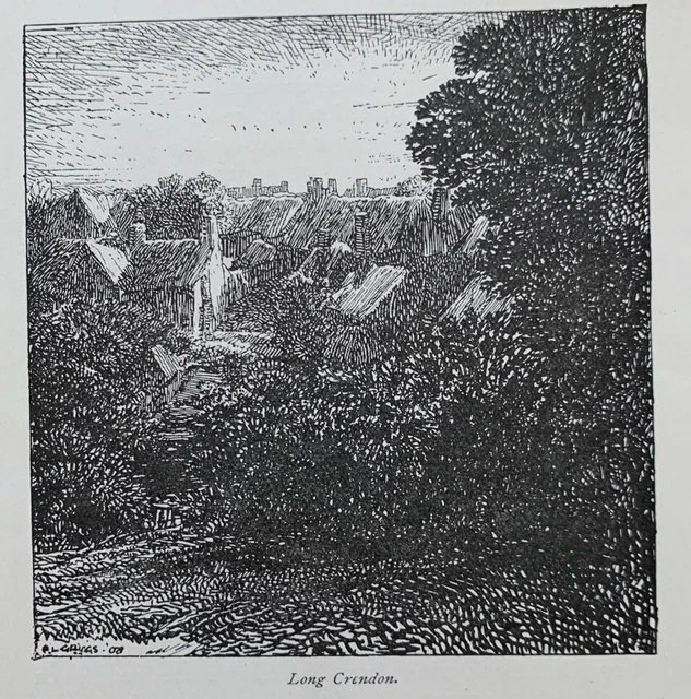 LONG CRENDON VILLAGE - Buckinghamshire - 1920 - Vintage Cutting Print £ ...