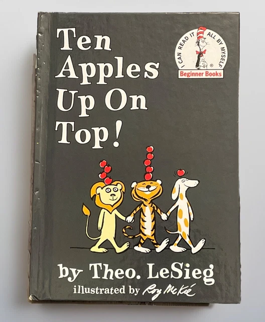 VTG TEN APPLES Up On Top Book 1961 Dr Seuss by Theo LeSieg Illustrate ...