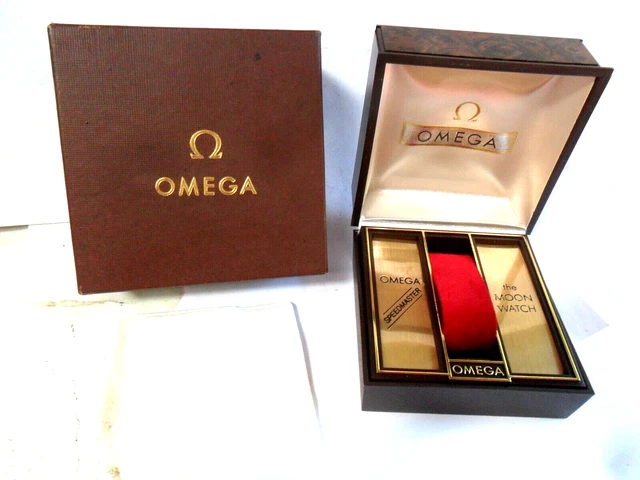 RARE VINTAGE MEN'S Omega Speedmaster Moon Watch Box Inner & Outer No ...