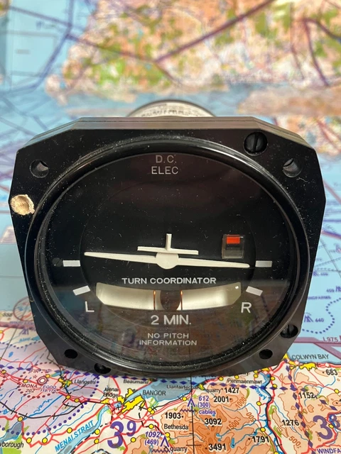 FALCON AIRCRAFT COCKPIT Turn Coordinator Indicator Instrument Gauge ...