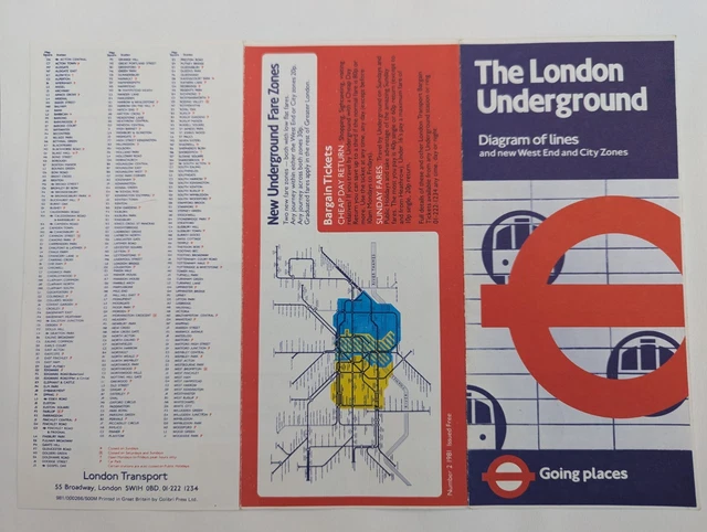 1981 NO 2 London Underground Tube Map Good Condition £16.13 - PicClick UK