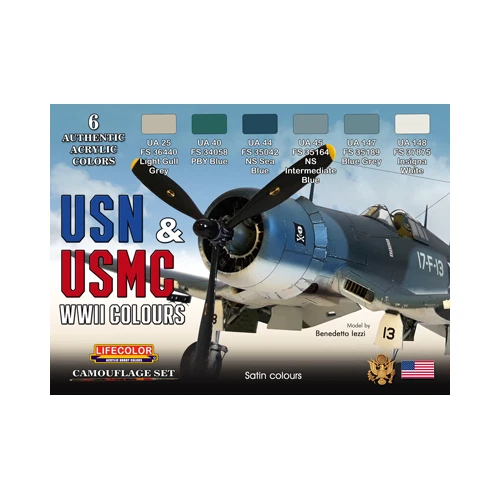 LIFECOLOR USN & USMC WWII Set (22ml x 6) LC-CS46 Modelling Paints $23. ...