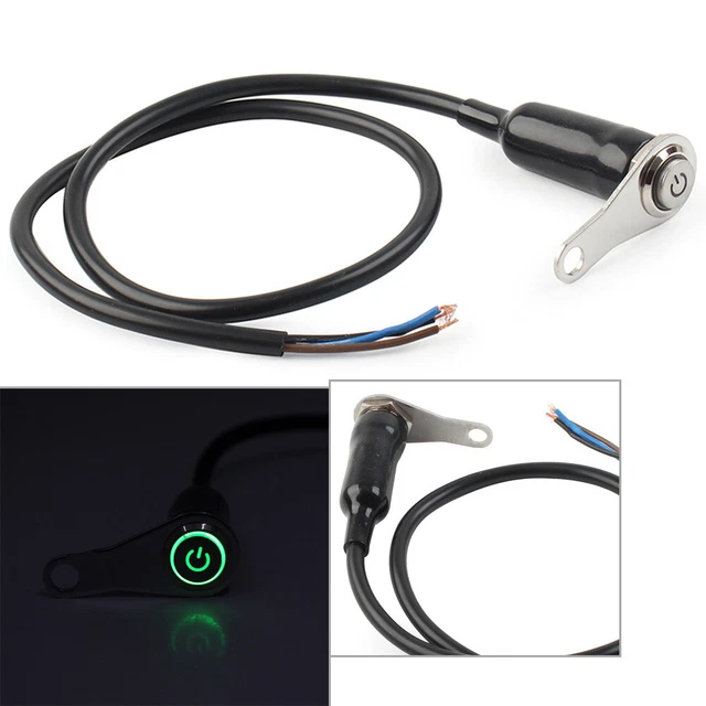 MOTORCYCLE SWITCH ON/OFF Handlebar Mount Push Button Headlight Fog ...