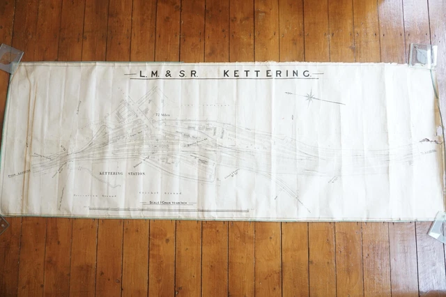 KETTERING STATION LMS Railway Track Map Drawing Diagram £75.00 ...