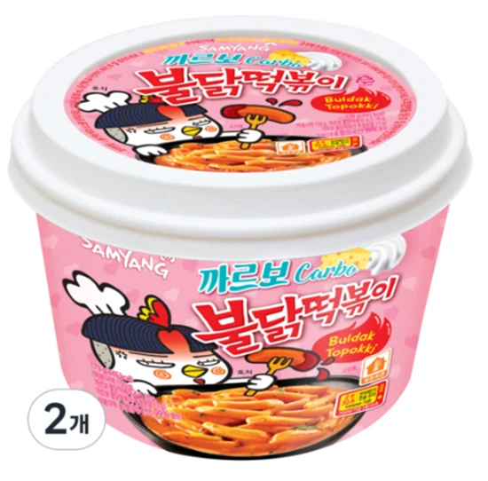 SAMYANG BULDAK TEOKBOKKI Hot Spicy Rice Cake Korean Stir-Fried Cup X ...