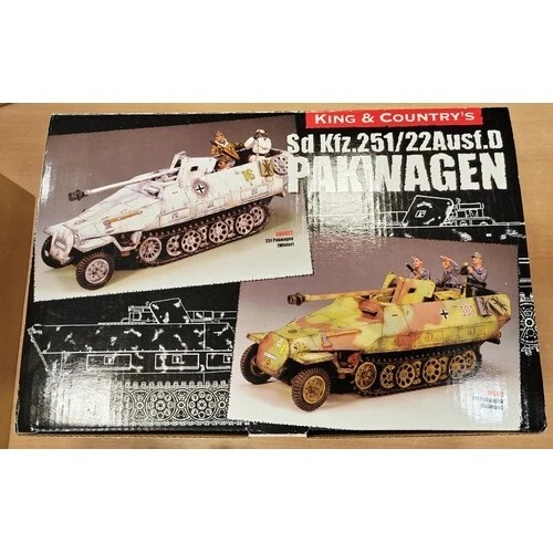 KING & COUNTRY Ws131 - Wwii German Pakwagen Sd Kfz.251/22 Ausf.d - 1/30 ...