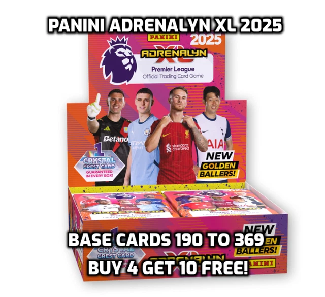 PANINI - ADRENALYN XL Premier League 2025 Base Cards 190 - 369 Buy 3 ...