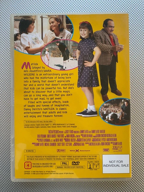 MATILDA (DVD) – Danny DeVito – Region 4 – Family Fantasy Classic $2.99 ...
