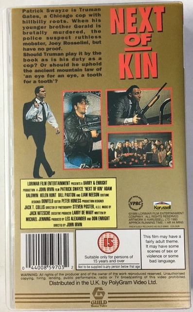 NEXT OF KIN (1989) VHS PAL 1993 Guild Release (Patrick Swayze) Video ...