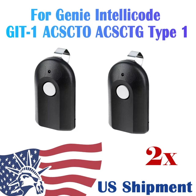 2X GARAGE DOOR Opener Remote For Genie Intellicode GIT-1 ACSCTO ACSCTG ...