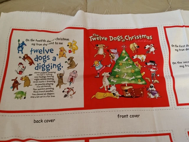 PANEL DE TELA Los doce perros de Navidad EUR 10,33 - PicClick ES