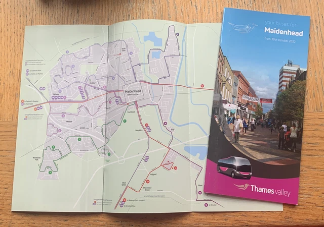 THAMES VALLEY Buses: Maidenhead timetable issued 30 October 2022 £2.65 ...