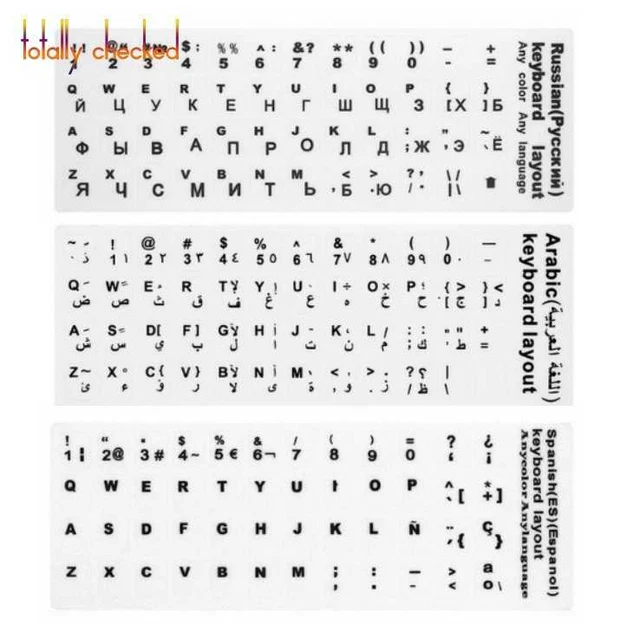 PC ALPHABET LETTERS Keyboard Stickers For computer Laptop,white $6.99 ...