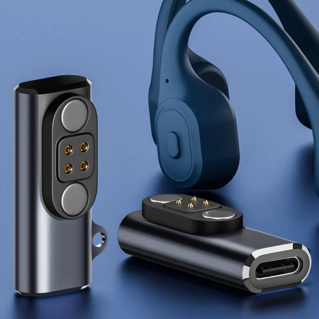 PORTABLE CHARGING CORD Connector Type C to 4pin Conversion Adapter Head ...