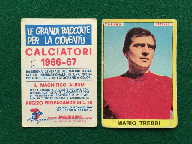 CALCIATORI 1966/67 66/1967 TORINO Mario TREBBI Figurina Sticker Panini ...