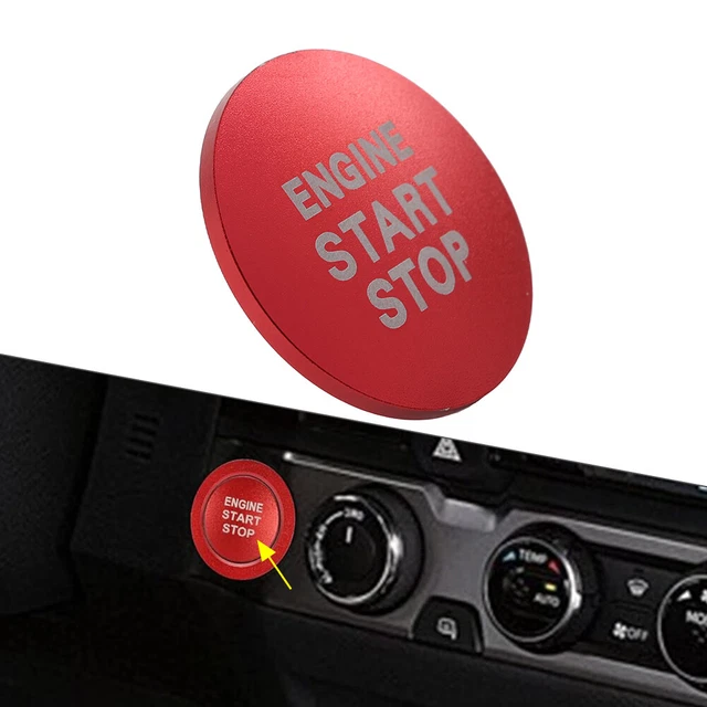RED ENGINE START Stop Push Button Cover For Toyota Tacoma Camry Prius ...