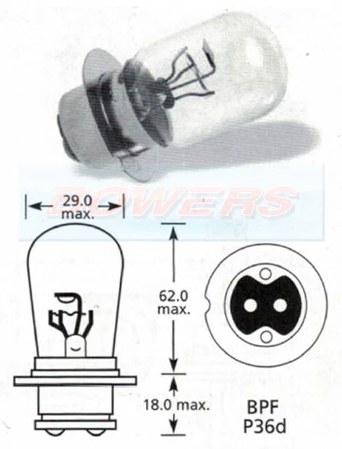 LUCAS LLB414 12V Volt 50/40W T28 P36D Headlight Bulb Headlamp Bulb ...