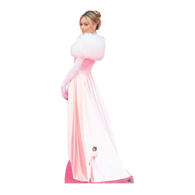 Margot Robbie Pink Dress Lifesize Cardboard Cutout With Free Mini