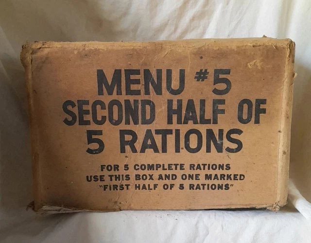 BOÎTE EN Carton De Rations US DE LA DEUXIÈME GUERRE EUR 50,00 - PicClick FR
