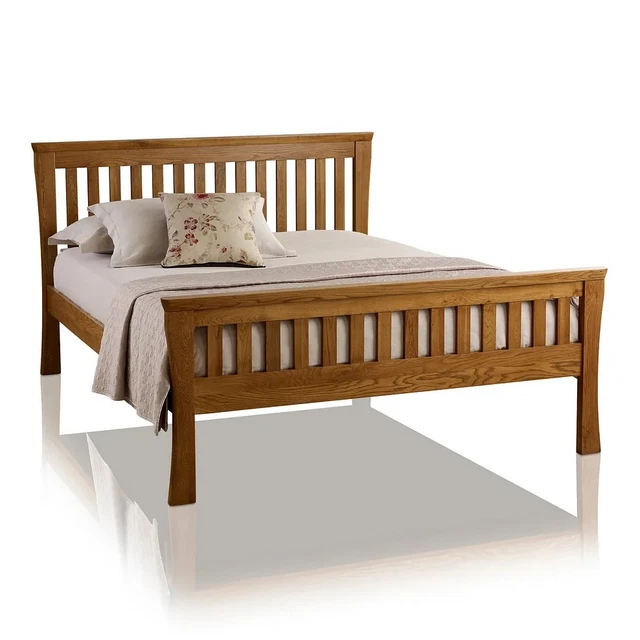 OAK FURNITURELAND ORIGINAL Rustic Oak Double Bed £182.70 - PicClick UK