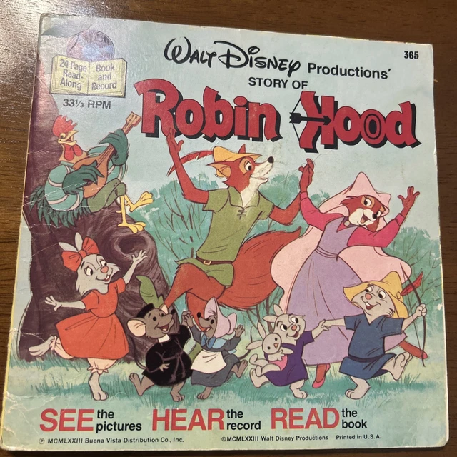 WALT DISNEY'S &THE Story of Robin Hood" #365 Read Along 33 and 1/3 ...