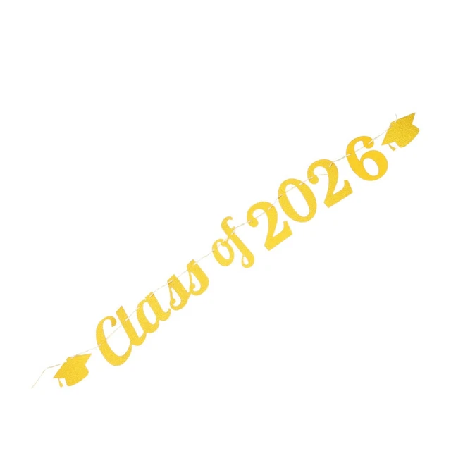 GRADUATION DECORATIONS 2026, Class of 2026 Glitter Banner with ...