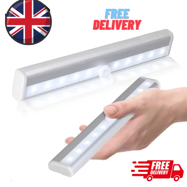 WARDROBE LIGHT PIR Motion Sensor Wireless Battery Powered Night Lam ...