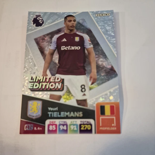 PANINI ADRENALYN XL Premier League 2024/25 Youri Tielemans Limited Edition £4.00 - PicClick UK